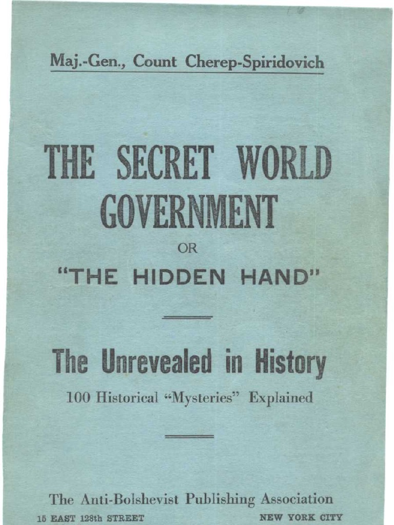 The Secret World Government, or the Hidden Hand by Arthur Cherep ...